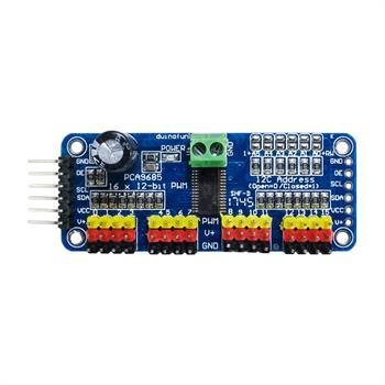 جزئیات محصول - ماژول درایور PWM / سروو 12 بیتی 16 کاناله PCA9685 دارای ...